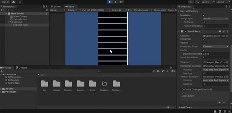 Unityスクロールビューの使い方等間隔にレイアウト アリッシアの朝