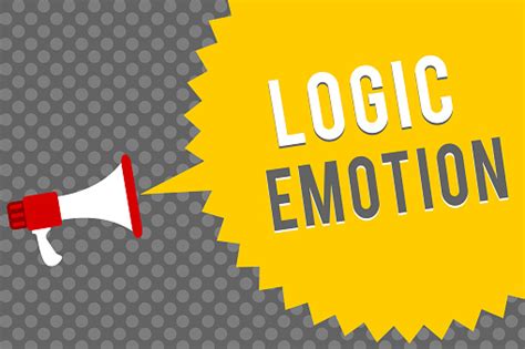 필기 텍스트 쓰기 논리 감정입니다 불쾌 한 감정을 의미 하는 개념 자체 존중 합리적인 마음 확성기 스피커 음성 거품 메시지 회색 배경 하프톤으로 향 했다 0명에 대한 스톡