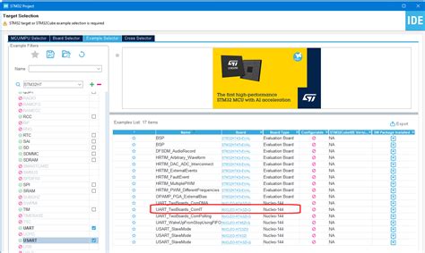solved stm32h747i disco virtual com usart example stmicroelectronics