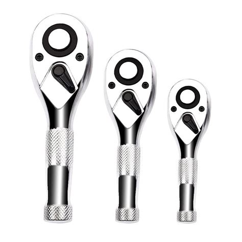 1 4 3 8 1 2 Inch Drive Stubby Ratchet Set 3pc Mini Ratchet Quick Release Head 72 Tooth