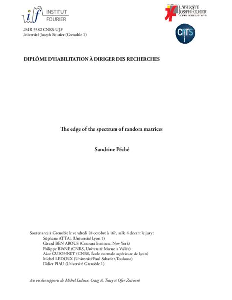 Pdf The Spectrum Of Random Matrices