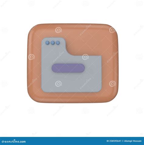 Minimal 3d Illustration Folder Icon Document File Document File Archive Data Information