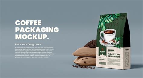 커피 브랜딩 포장 모형 프리미엄 Psd 파일