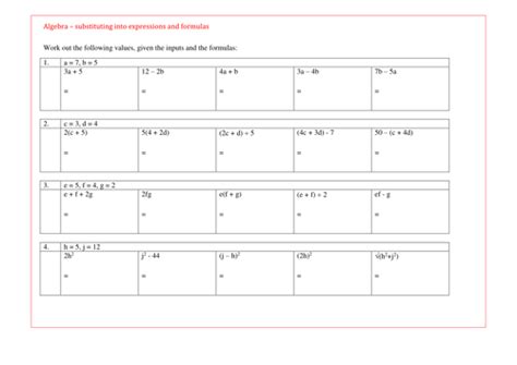 Maths Ks3 And Ks4 Substituting Into Formulas Clear Presentation With Questions For Learners