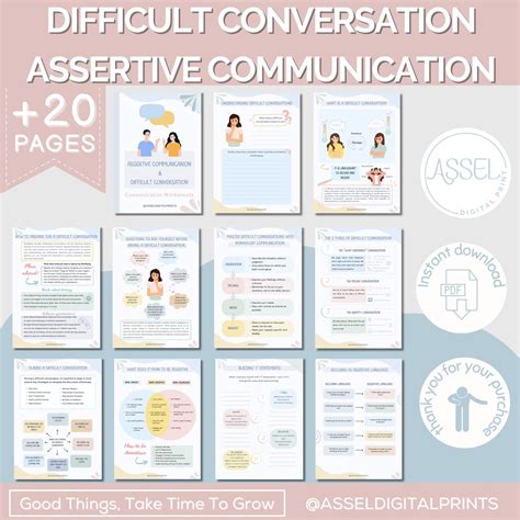 Assertive Communication Skills Bundle Therapy Worksheets Pdf Etsy