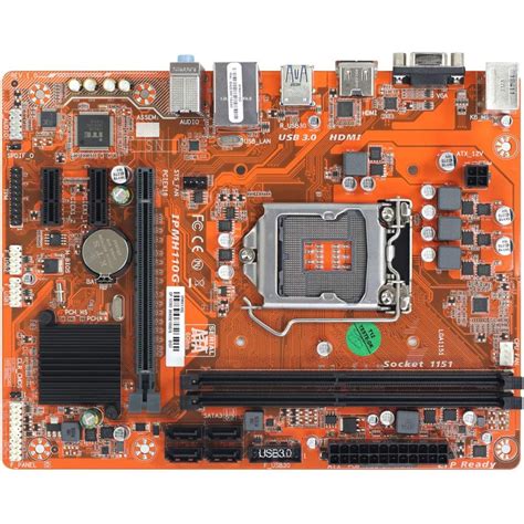 Placa Mãe Pcware Compusonic Ipmh110g Lga 1151 Para Intel 6º E 7º Geração Ddr3 Ddr4 Até 32gb Matx