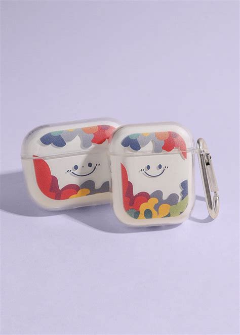 당일 심플 투명 해피 스마일 에어팟 케이스 12세대 프로 실리콘 에어팟 케이스 에이블리