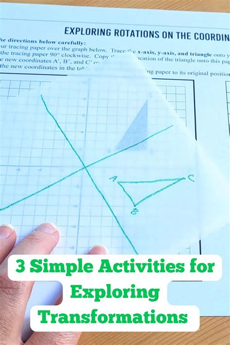 Three Simple Hands On Activities For Exploring Transformations