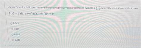 solved use method of substitution to solve the following