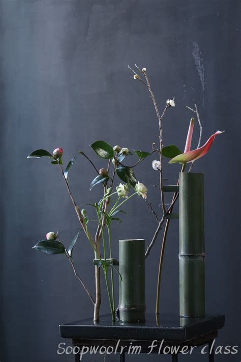 대나무 하나쿠바리 플라워레슨 마미플라워디자인스쿨 한국지정교실서촌 숲울림플라워클래스 친환경꽃꽂이 하나쿠바리수업 서촌경복궁