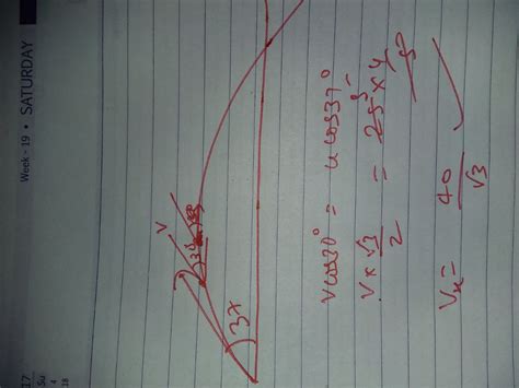 Choose The Correct Answer A Projectile Is Projected With Speed 25 M S An Angle 37° With