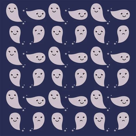 Cute Halloween Ghosts Pattern Texture Background Vector Stock Vector By