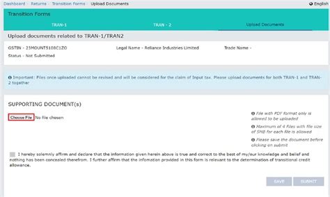 How To Upload Documents In Gst Transition Forms
