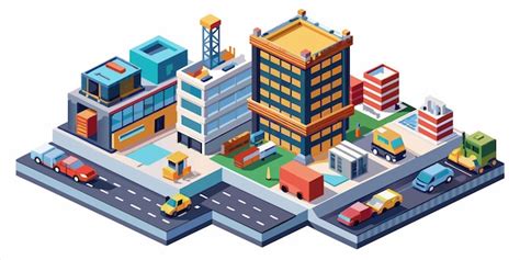 Premium Vector The Building Of The Future Is A City
