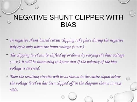 Negative Shunt Clipper Ppt