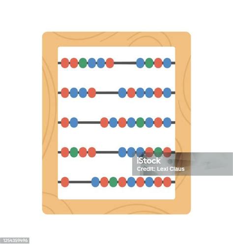 벡터 아바쿠스 아이콘입니다 학교 교육 클립 아트로 돌아갑니다 귀여운 플랫 스타일 일러스트 학습 교육 또는 수학 과목 개념 주판에