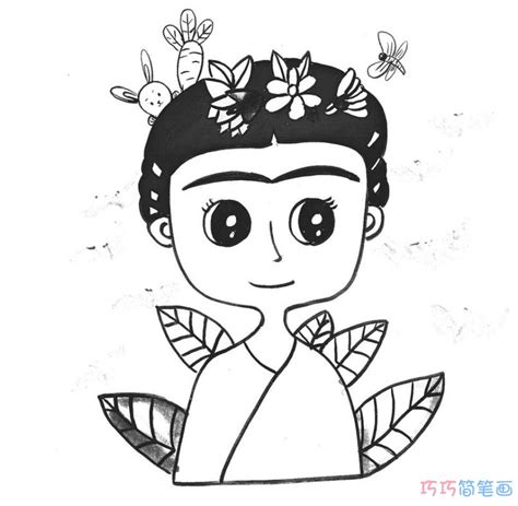 美丽公主简笔画画法图片步骤 巧巧简笔画