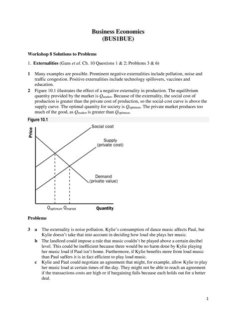 Wksp8 Sol Week 8 Tutorial Solutions Business Economics Bus1bue