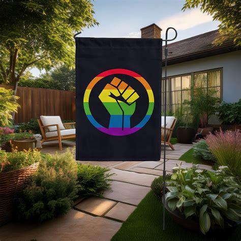 Rainbow Peace Sign Garden Flag Flagwix