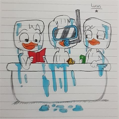 Ducktales Triplets In The Bathtub By L21fanarts On Deviantart