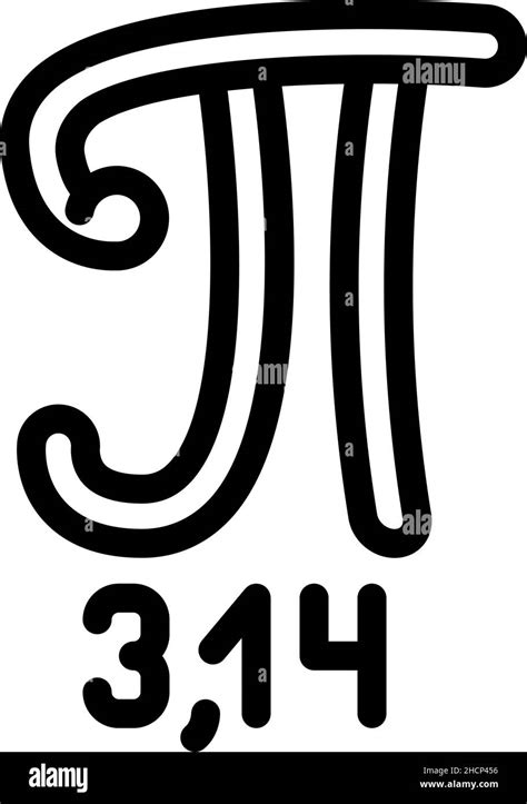 Pi Number Line Icon Vector Illustration Stock Vector Image Art Alamy
