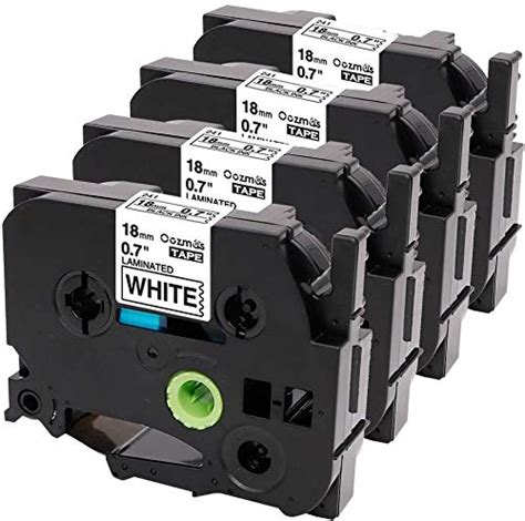 Oozmas Mm Label Tape Replacement For Tze Brother Label Maker Tape Mm Inch Tz