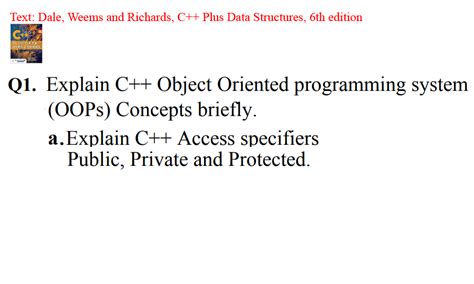 Solved Text Dale Weems And Richards Cplus Data