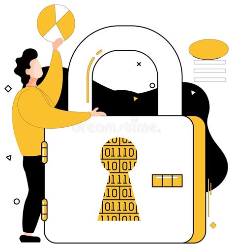 Data Security Data Security Acts As Insurance Policy For Privacy Information Stock Vector