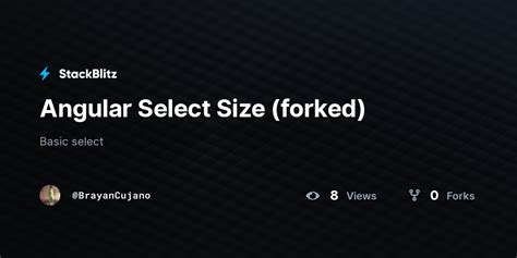 angular select size forked stackblitz