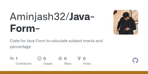 Github Aminjash32java Form Code For Java Form To Calculate Subject