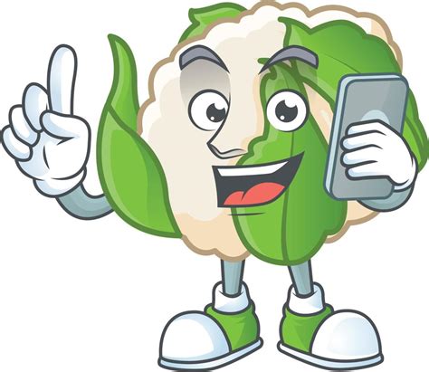 Coliflor Dibujos Animados Personaje Estilo 19836305 Vector En Vecteezy