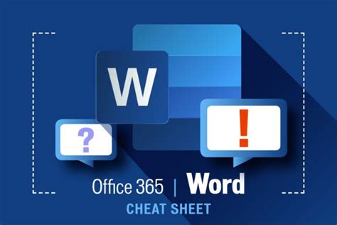 Word For Microsoft 365 Cheat Sheet One Note Microsoft Cheat Sheets Words