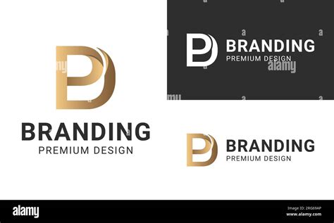 Luxury Initial Dp Or Pd Monogram Text Letter Logo Design Stock Vector Image And Art Alamy