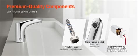 Vevor Touchless Bathroom Sink Faucet Automatic Motion Sensor Restroom