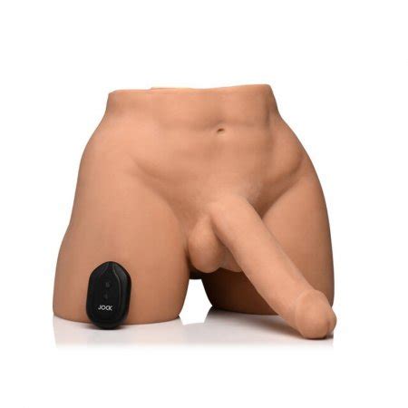 Jock Vibrating Squeezing Remote Controlled Life Size Ass Masturbator With Poseable Dildo Sex
