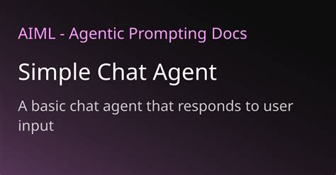 Simple Chat Agent