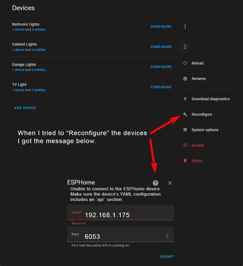 Unable To Connect To The Esphome Devices After Upgrading To Home