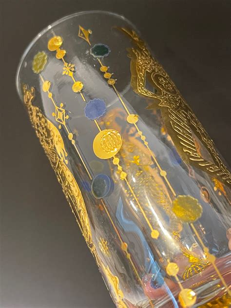 Culver Mardi Gras 22k Gold Jester Highballs Etsy