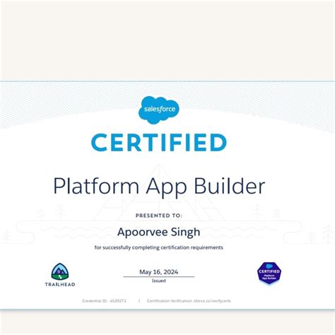 Apoorvee Singh On Linkedin Salesforce Platformappbuilder Salesforcecertification