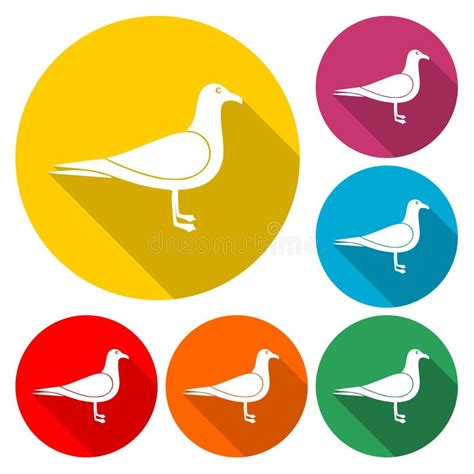 Seagull Icon Vector Illustration Stock Vector Illustration Of Flat Beak 160485429