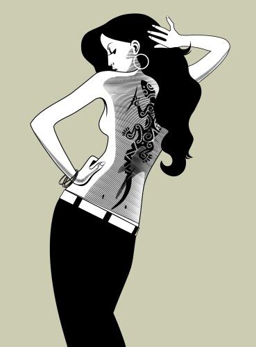 Tattoo Naked Woman Vector Images Over