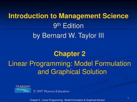 Ppt Chapter Linear Programming Model Formulation And Graphical Solution Powerpoint