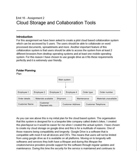 Unit 16 Could Storage And Collaboration Tools Assignment 2 Teaching Resources