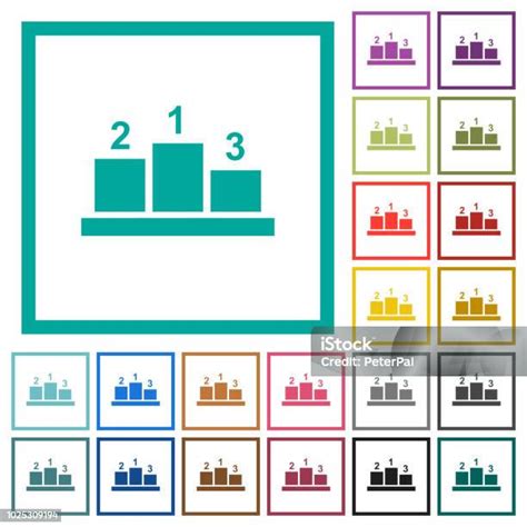 사분면 프레임 외부 번호 평면 컬러 아이콘으로 수 상자 연단 강단에 대한 스톡 벡터 아트 및 기타 이미지 강단 경계 계급