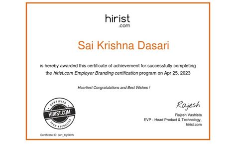 Dasari Sai Krishna On Linkedin Im Happy To Share That Ive Obtained A New Certification