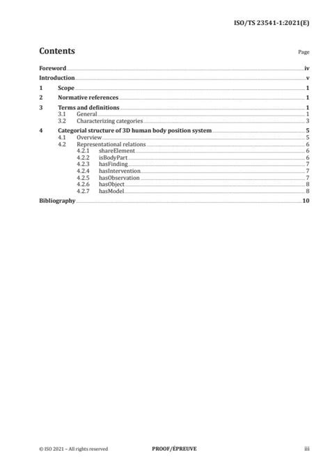 ISO PRF TS Health Informatics Categorial Structure For Representation Of D Human Body