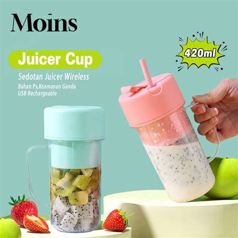 Jual Crusher Juicer Mini Juice Cup Blender Portable Wireless 420ml