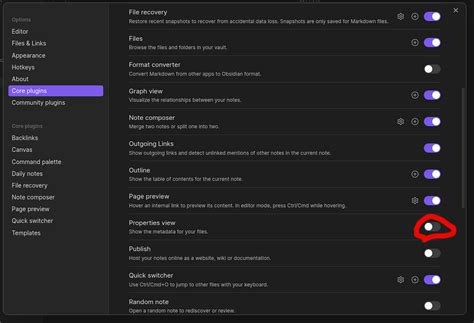 Properties View Appears Even When Its Disabled Bug Graveyard Obsidian Forum