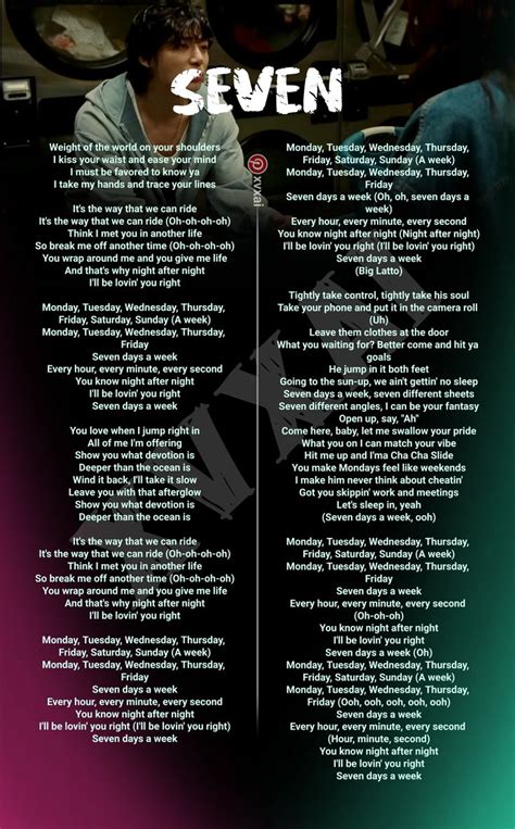 Jungkook Seven Lyrics Şarkı Sözleri Şarkılar Kpop