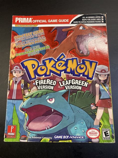 Pokemon Firered And Leafgreen Version Prima Official Game Guide Values